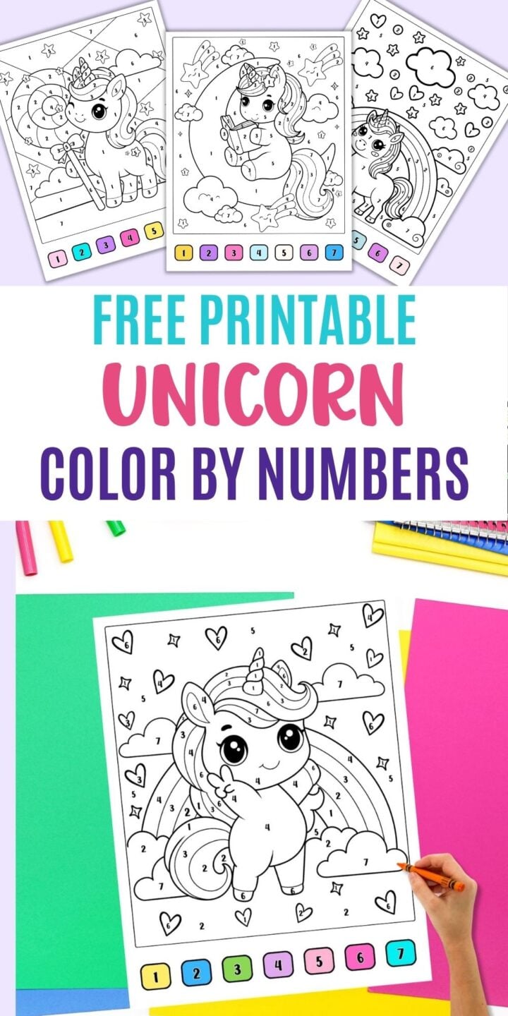Unicorn Color by Numbers - The Artisan Life